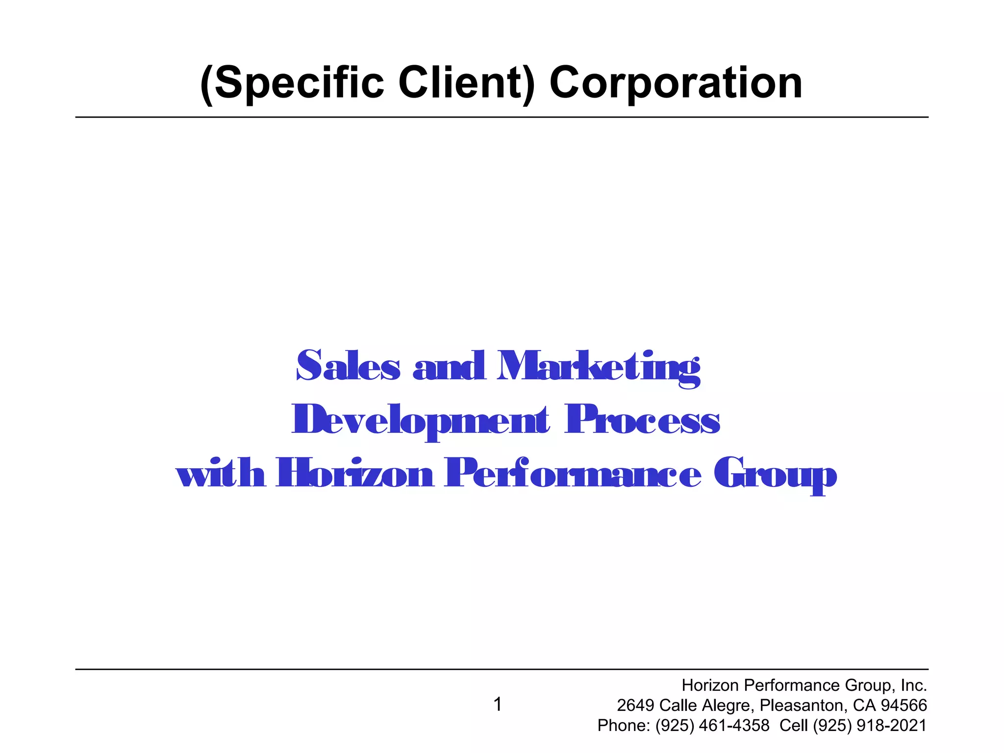 Sales and Marketing Development Process Overview | PPT