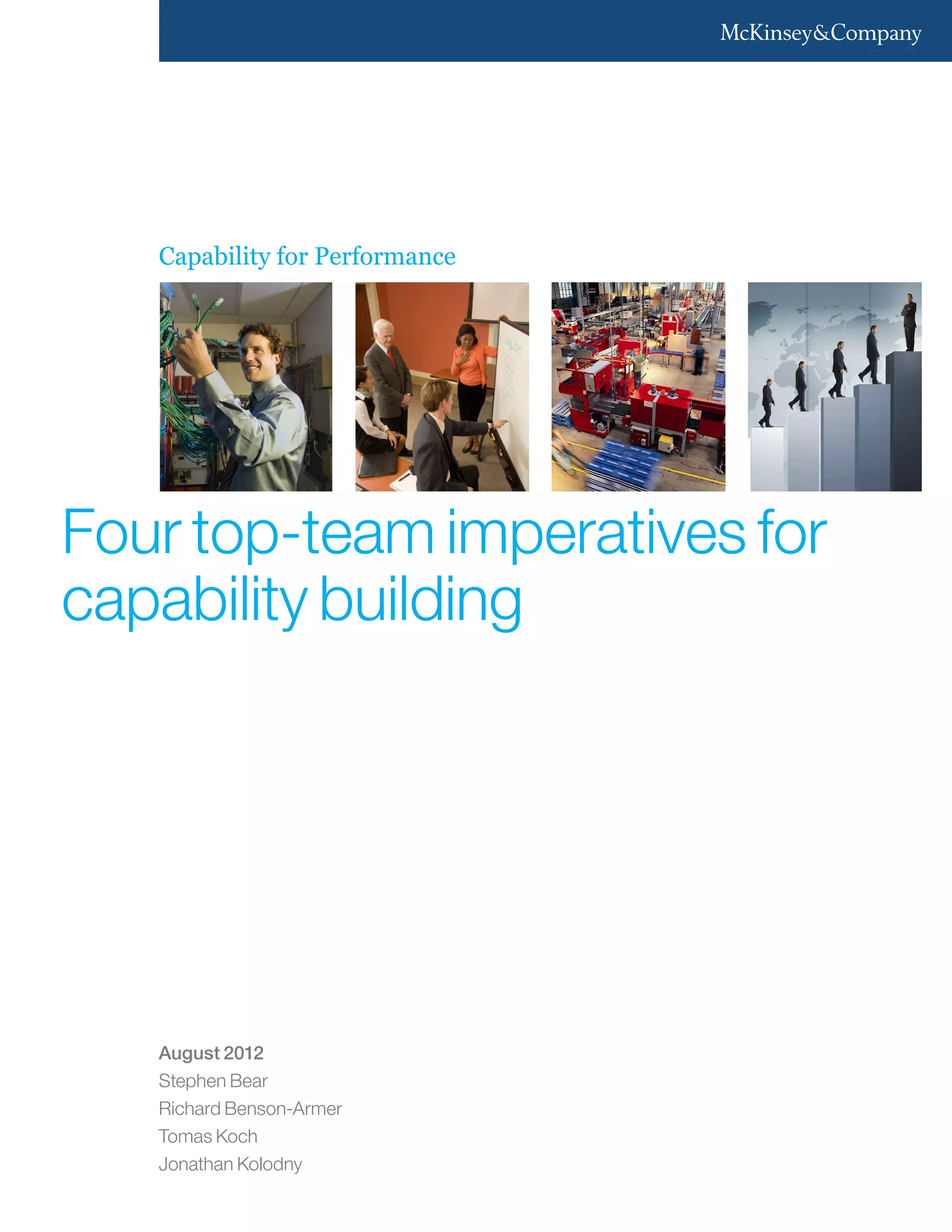 Four top-team imperatives for capability building | PDF