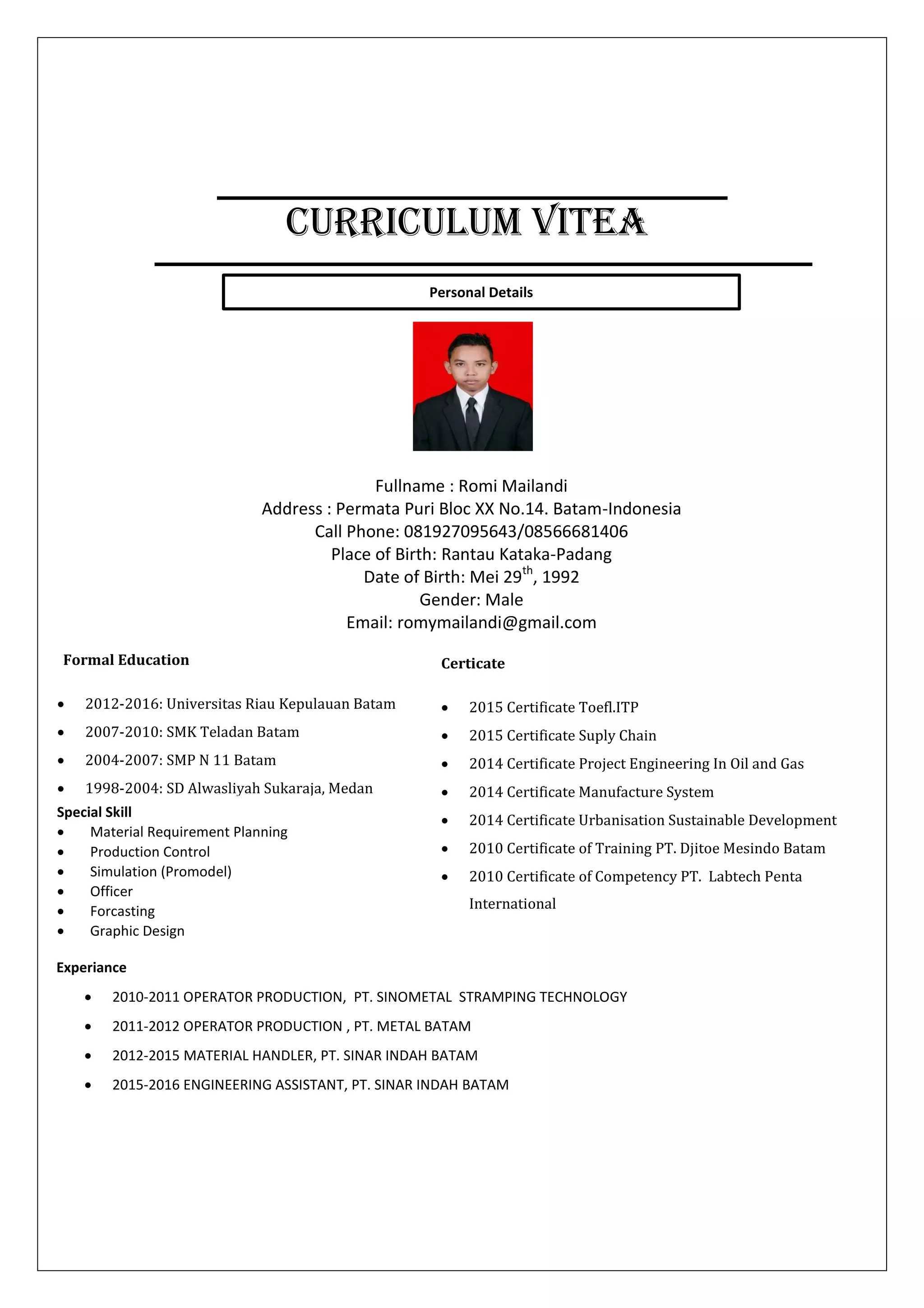 curriculum vitea | PDF