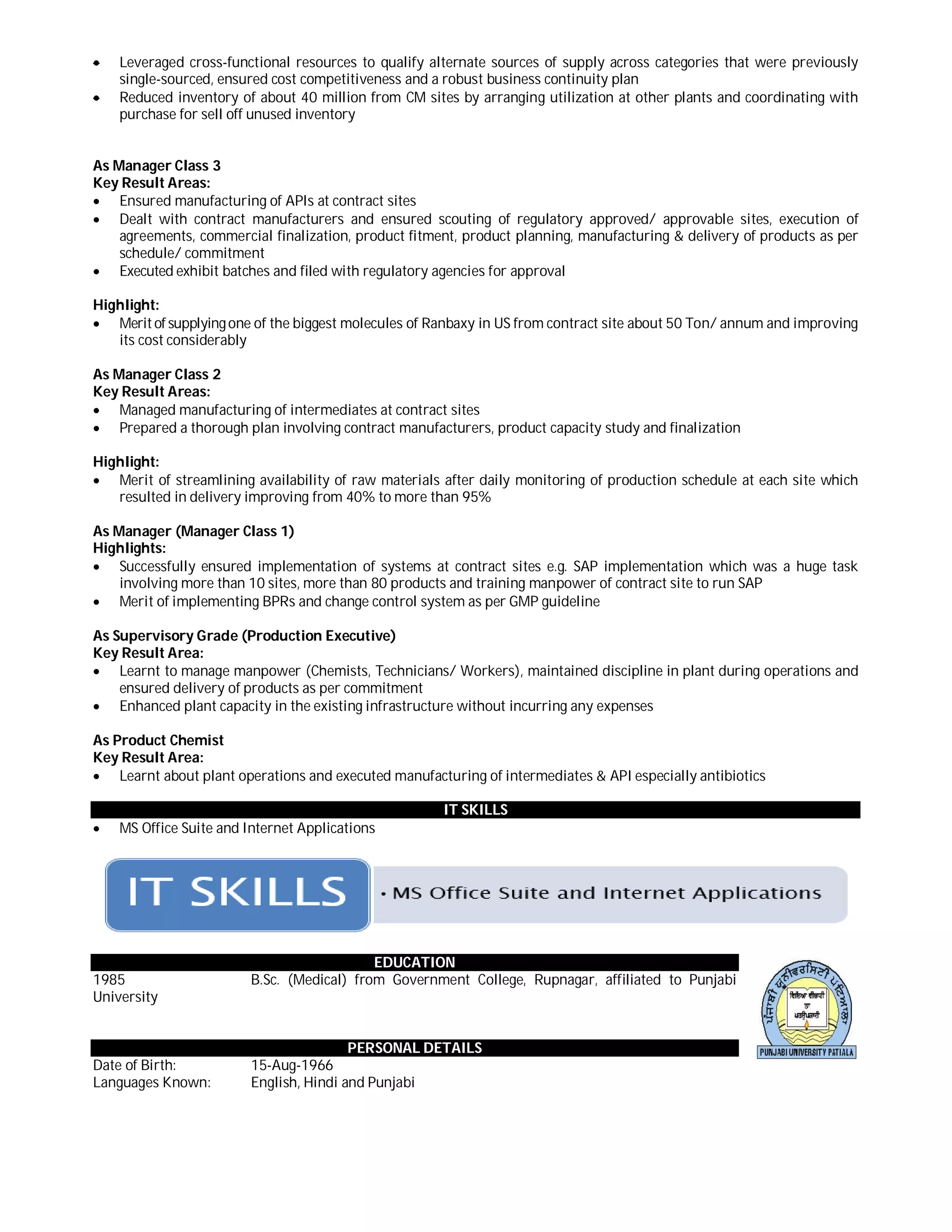 Devinder Resume SCM FINAL | PDF