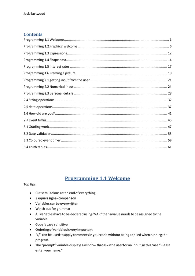 program logbook | DOCX