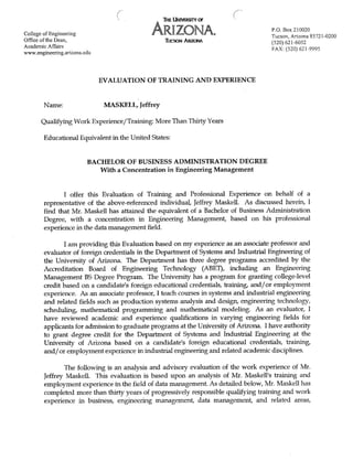 Education Equivalency Evaluation | PDF