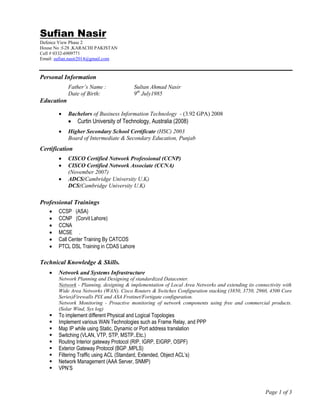 Sufian Nasir CV | PDF