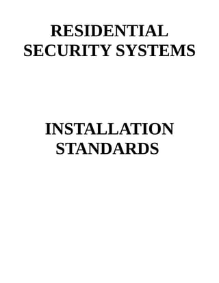 Residential Install Standards | PDF