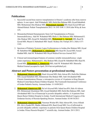 CV Dr Almutereen January 2016 | PDF