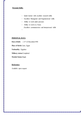 Ahmed Eid cv | DOCX