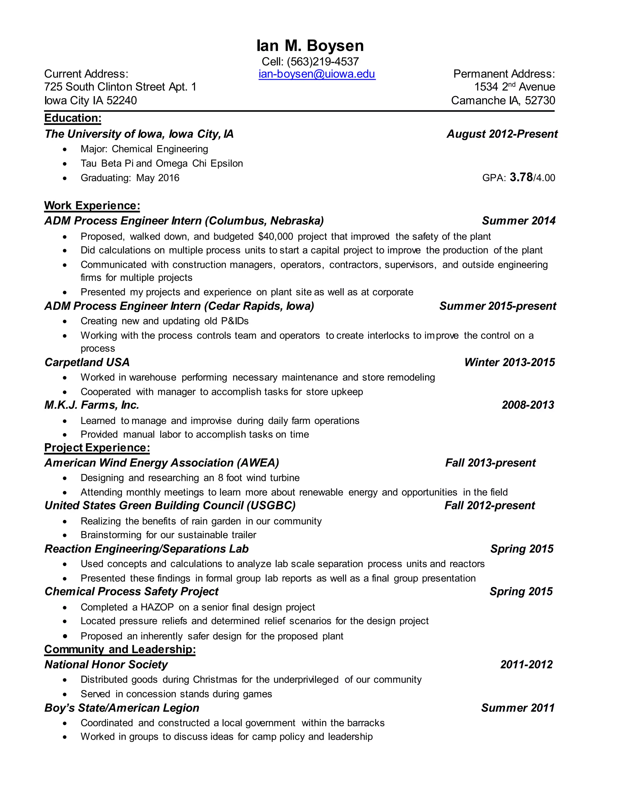 Ian M. Boysen Resume | DOCX