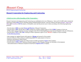 Housari Coporation Portfolio ( English V.01 11.05.2016 ) | PPT