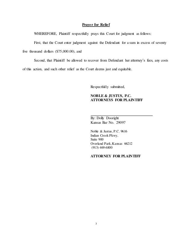 Edited Draft of Plaintiff's Complaint
