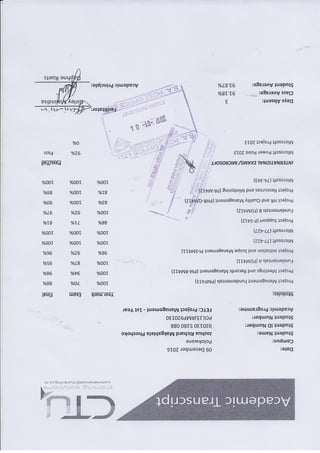 PM Transcript 1st year | PDF