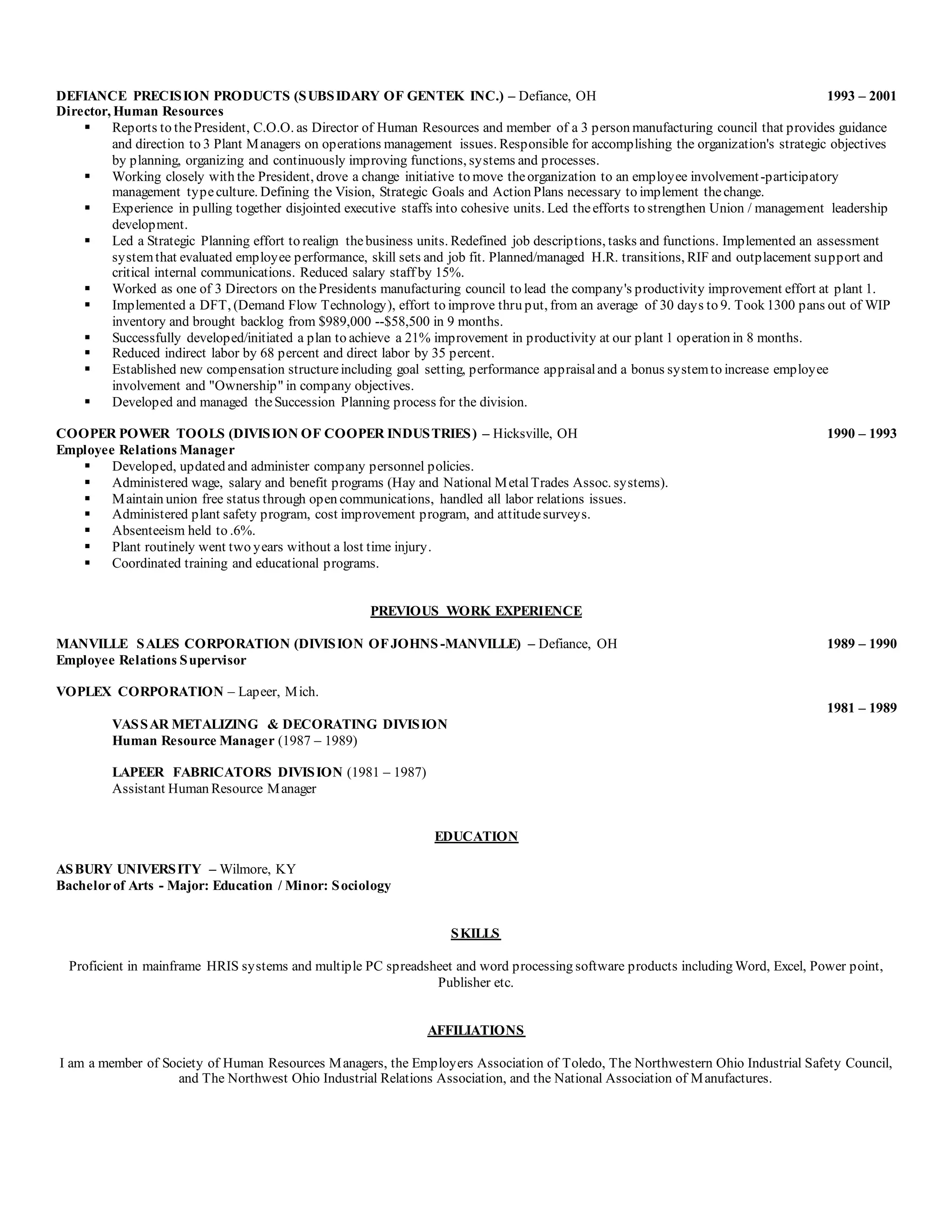 TIMMONS GREGORY - RESUME 6-1-15 | PDF