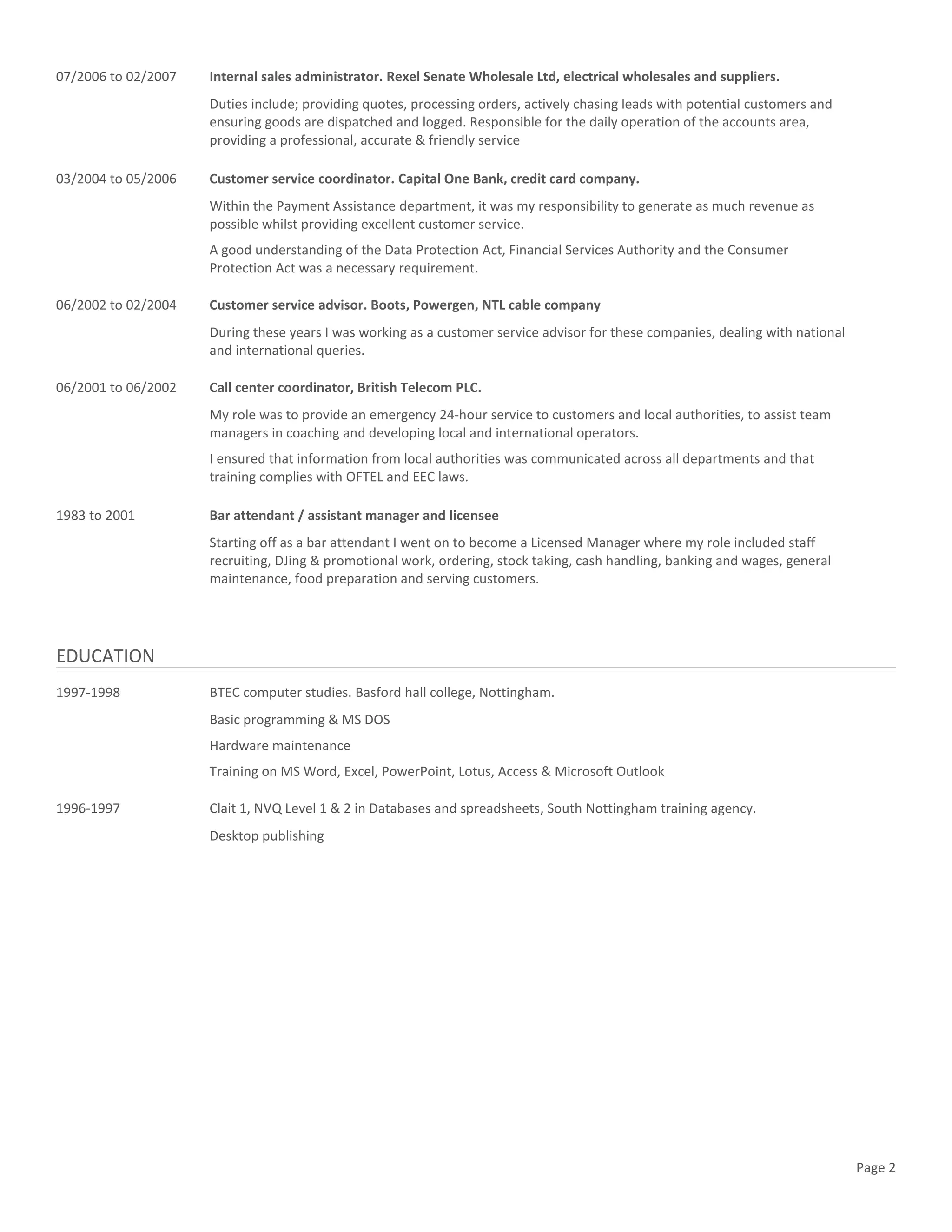 Desmond Ward Resume | PDF