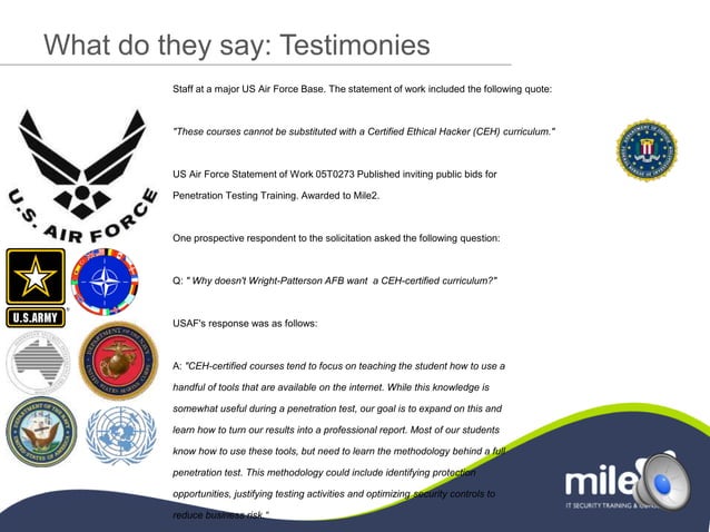 mile2 about us presentation2 | PPT