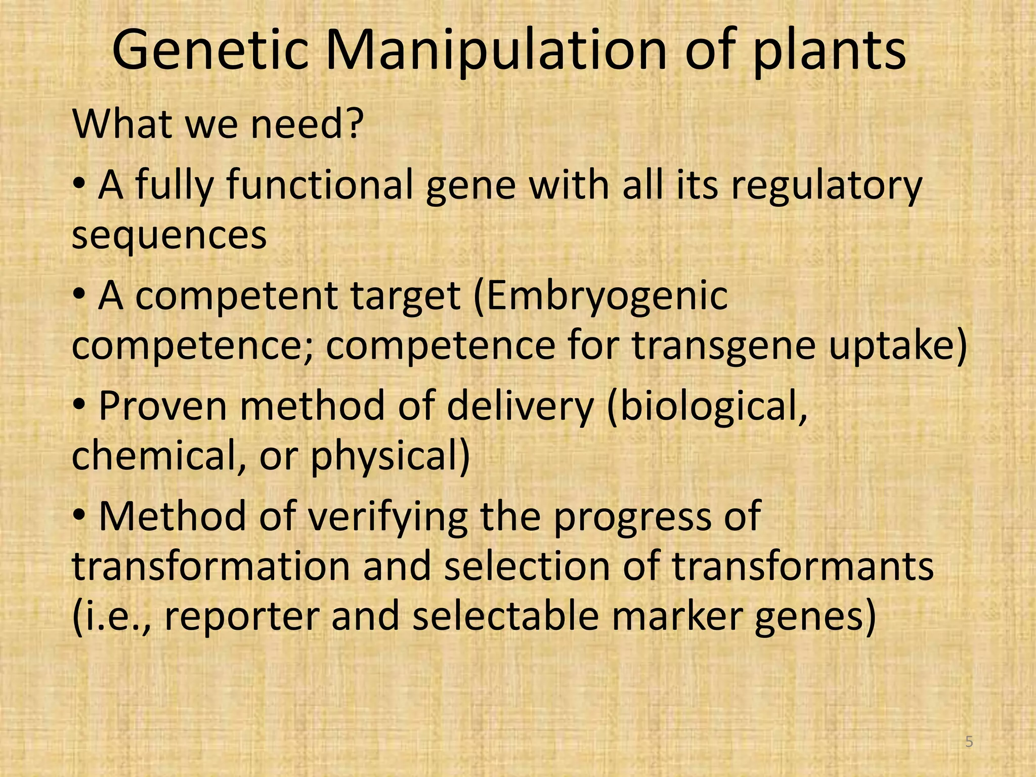 Markers and reporter genes | PPTX