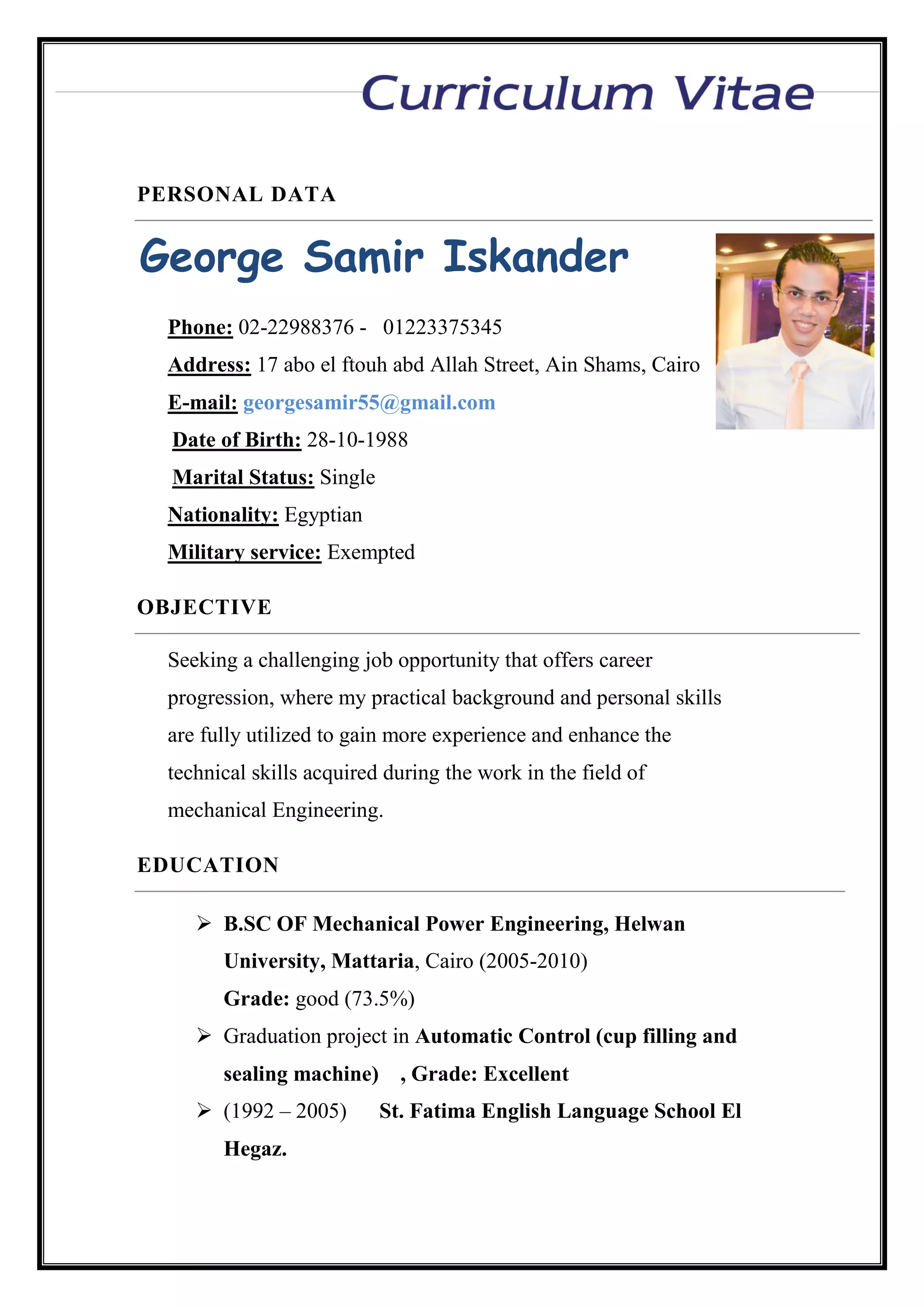 George Samir_s C V | PDF