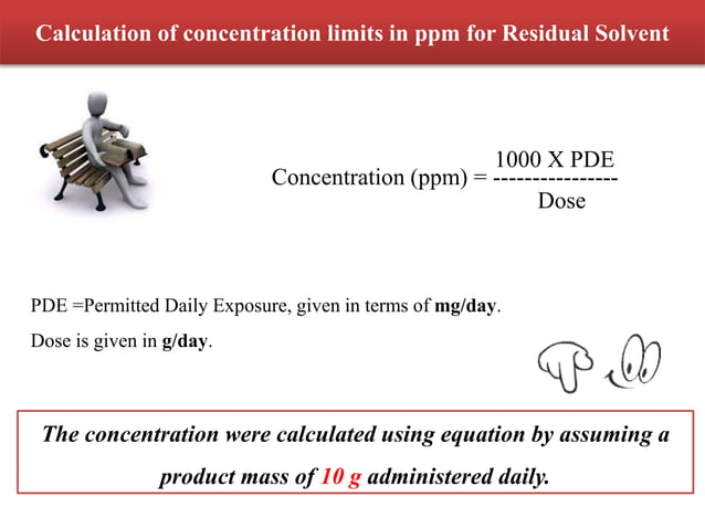 Residual Solvent Limit Calculation | PPSX