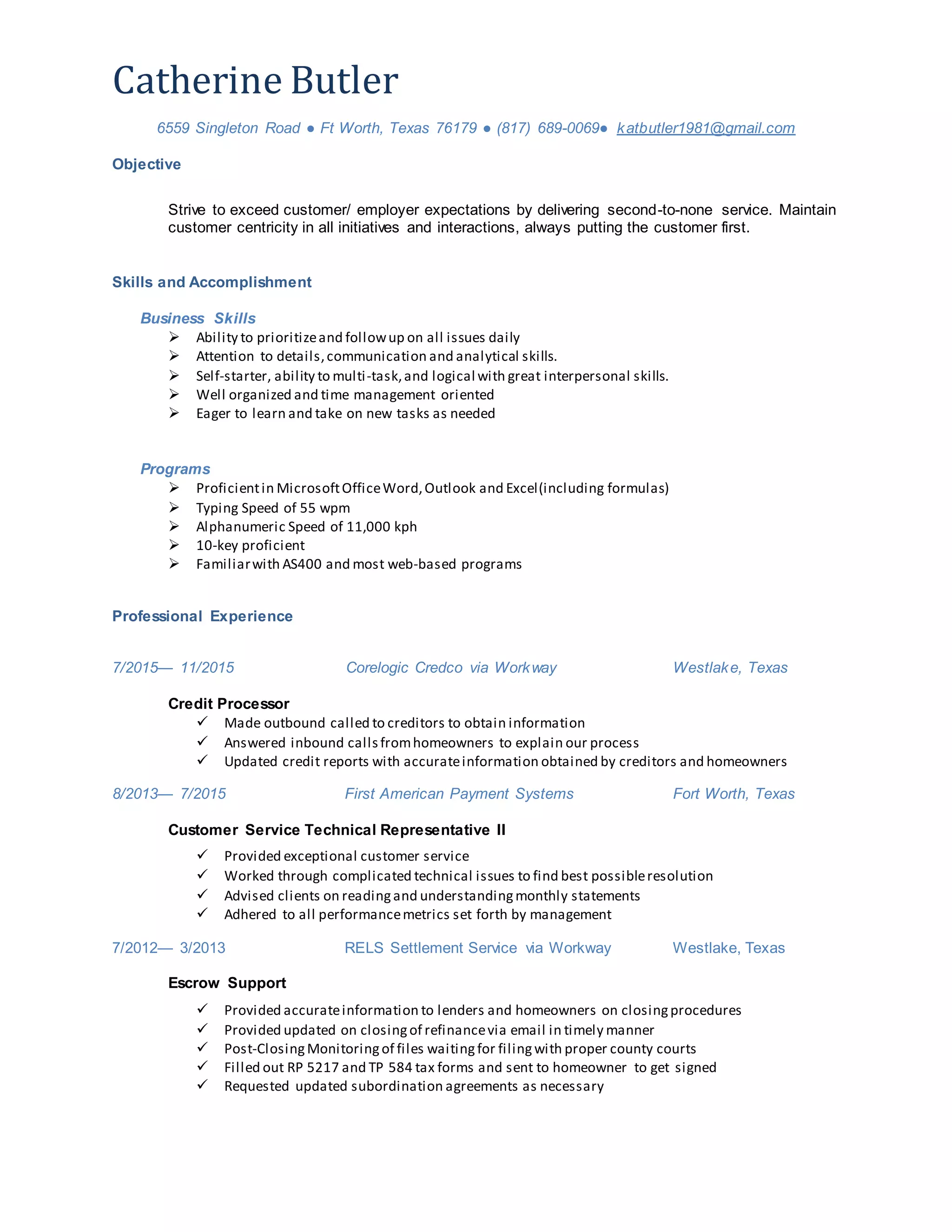 Catherine-Butler | DOCX | Home Financing | Personal Debt