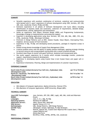 AjayResume | DOC | Web Development | Internet