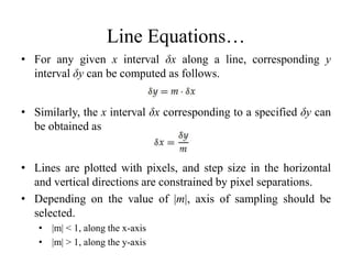 Digital Differential Analyzer Line Drawing Algorithm | PPTX