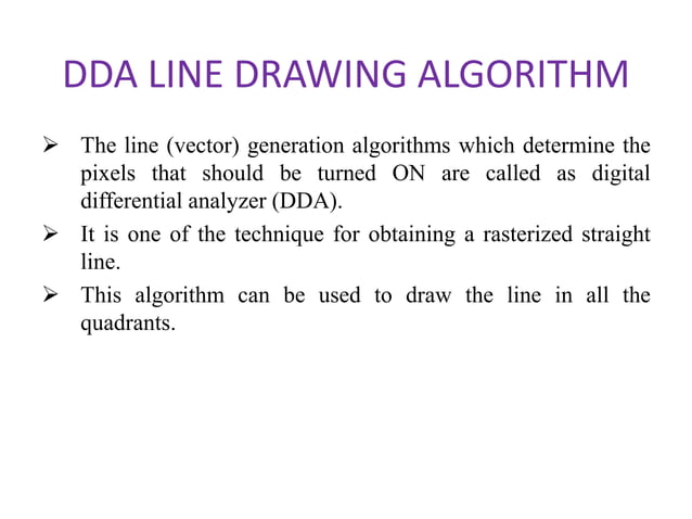 DDA-line-drawing-algorithm.pptx | Graphics Software | Computer Software ...