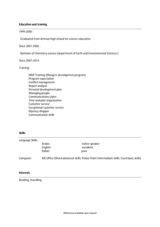 anna cv | PDF | Business | Business and Finance