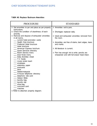 Housekeeping - Room Attendant SOP(3) | DOCX