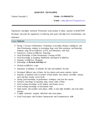 QV Developer Updated Resume | DOCX