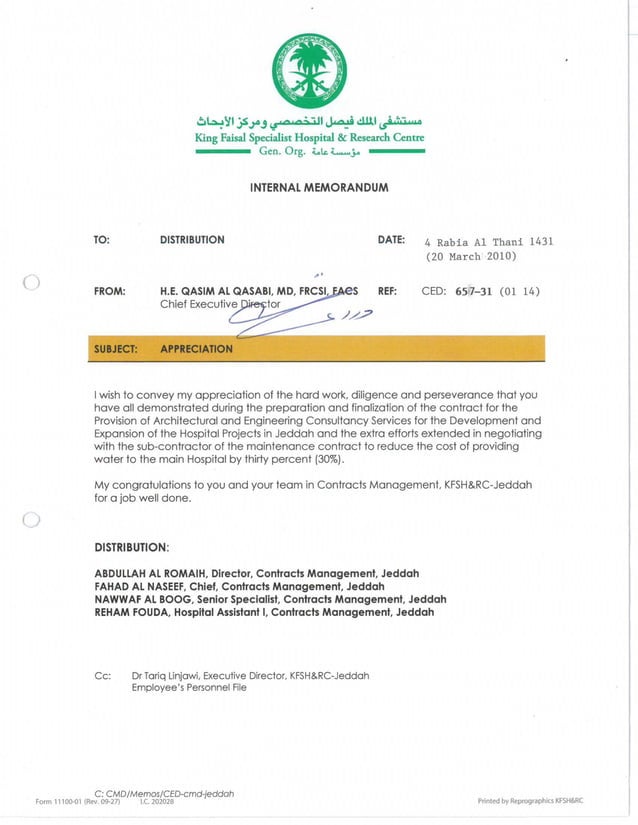 Appreciation Letter from CED | PDF