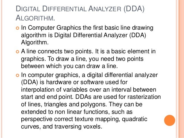 Dda Algorithm 