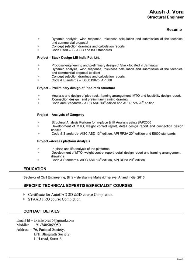 Resume - Akash Vora | PDF