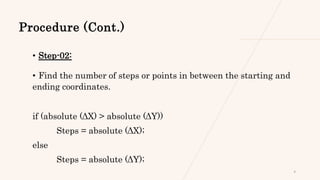 DDA (Digital Differential Analyzer ) Line Drawing Algorithm.pptx