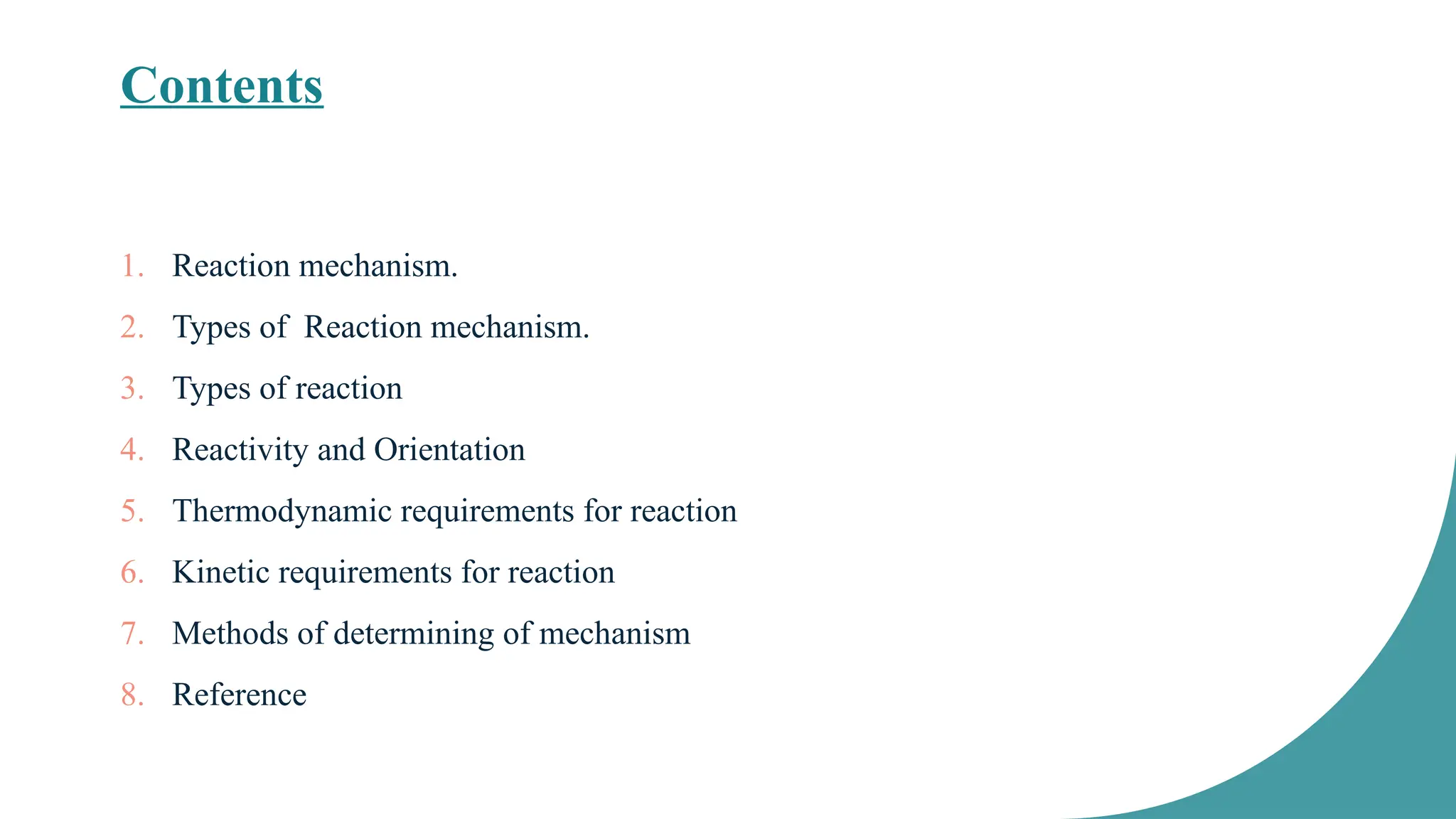Types of reaction and reaction mechanism | PPTX