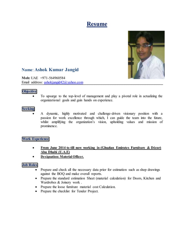 ASHOK CV - Copy | PDF