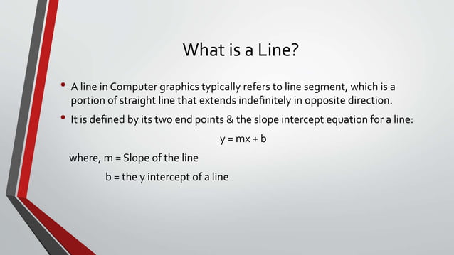Dda line algorithm presentatiion | PPTX | Computing | Technology ...