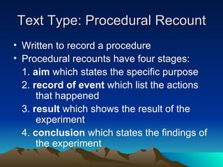 Writing a Procedure Text | PPT