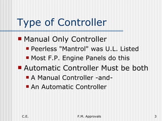 Diesel Drive Fire Pump Controllers Basic Functions | PPT