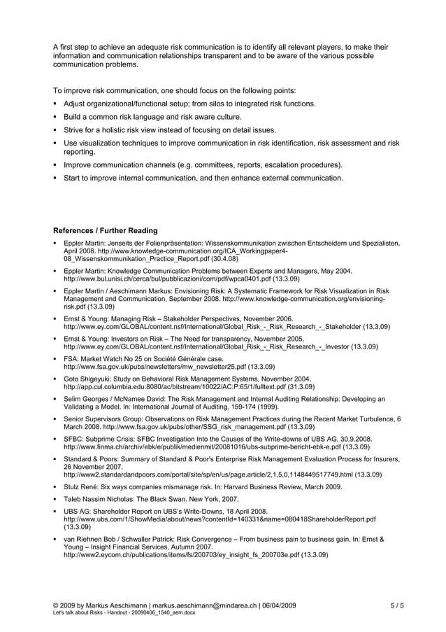 Let's Talk about Risk | PDF | Business | Business and Finance