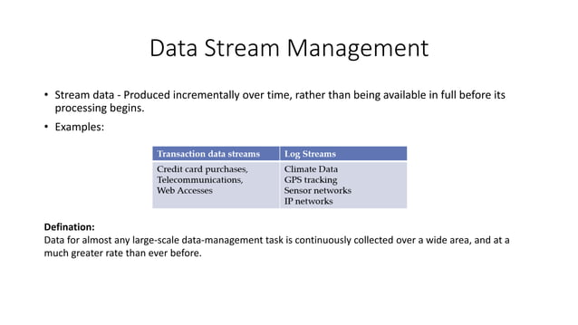 Data Stream Management | PPT