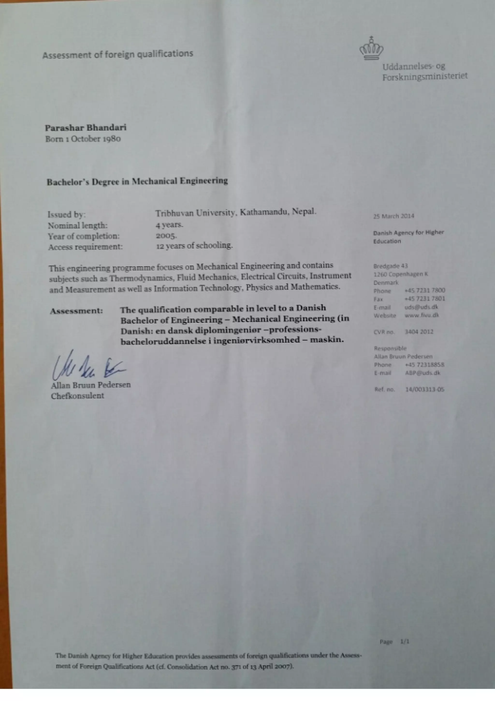 BE cerificate | PDF