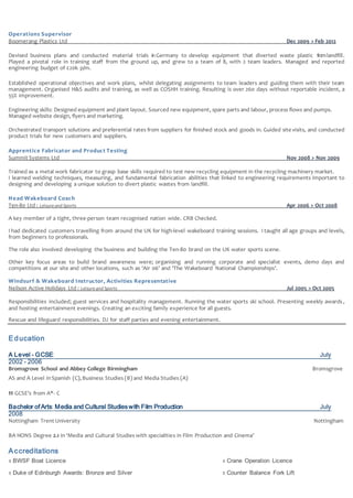 DAN JORDAN CV 26.10.15