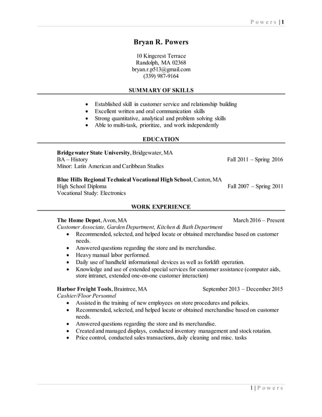 Bryan's Resume [UPDATED] | DOCX | Resume Writing and Advice | Job Search