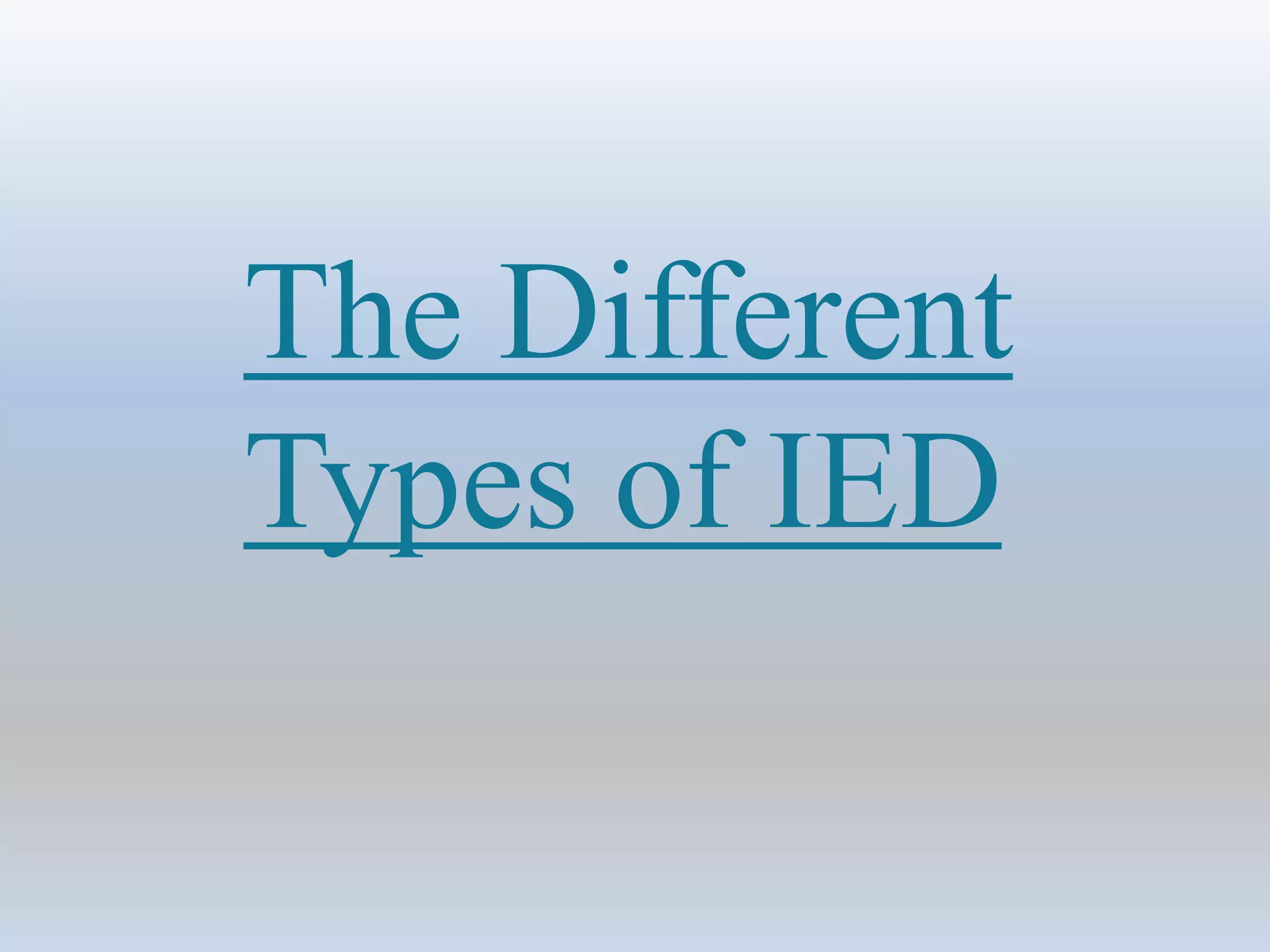 In-depth IED Awareness Training | PPTX