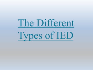 In-depth IED Awareness Training | PPTX