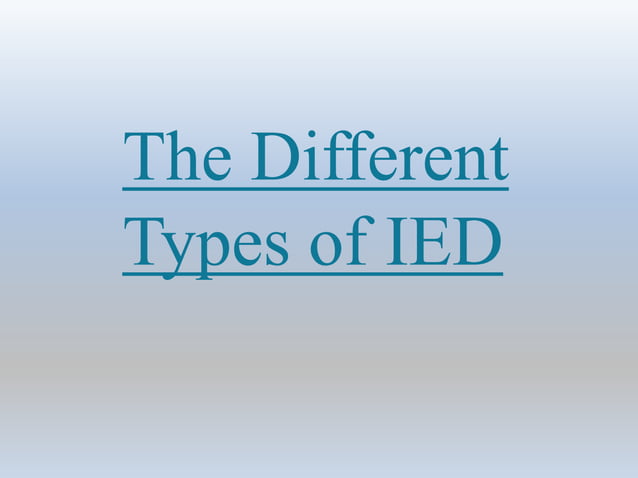 In-depth IED Awareness Training | PPTX