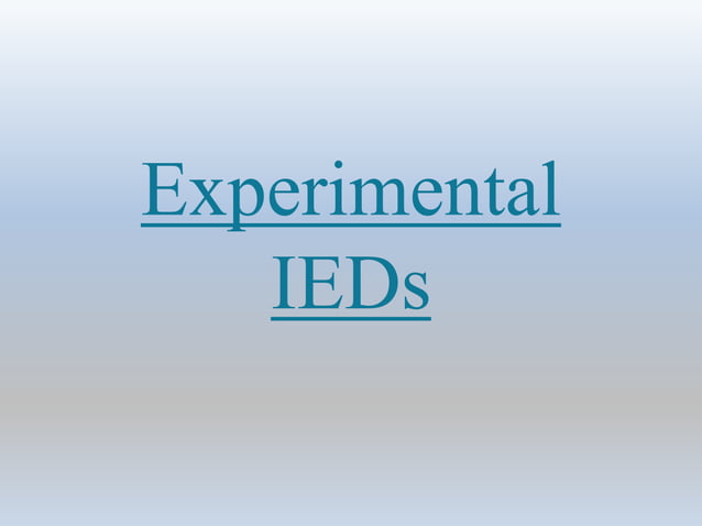 In-depth IED Awareness Training | PPTX