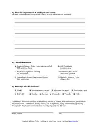 Course Success Action Plan | PDF | College Planning | College Education