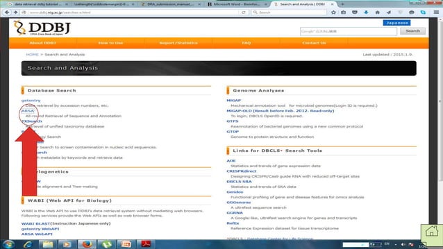 Ddbj | PPTX | Databases | Computer Software and Applications