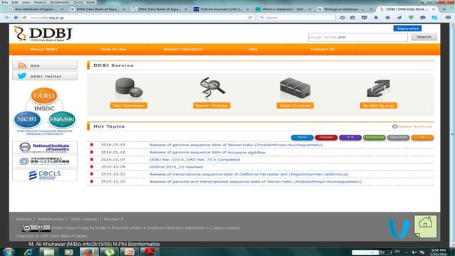 Ddbj | PPTX | Databases | Computer Software and Applications