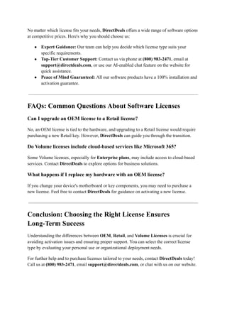 Understanding OEM, Retail, and Volume Licenses: Which Is Right for You ...