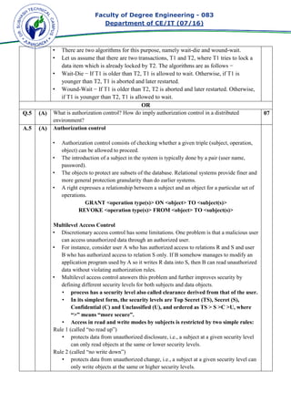 DDBMS Paper with Solution | PDF | Databases | Computer Software and Applications